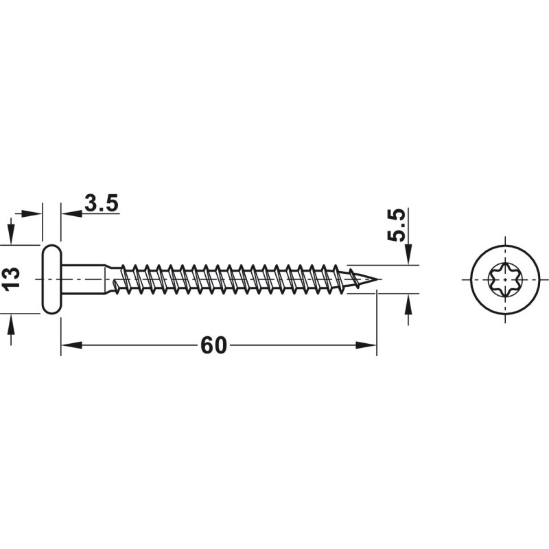 Skrue med cylinderhoved