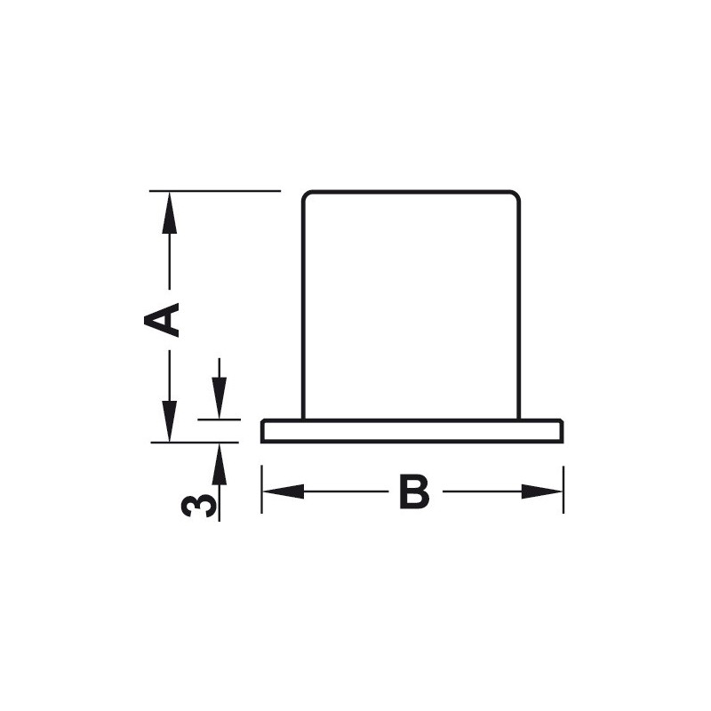 Gelenderholder - endestykke - skjult montering - stålfarge