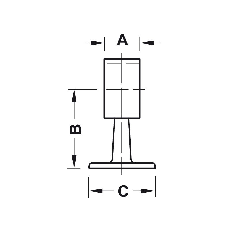 Rørholder - midterbeslag - messingfarvet