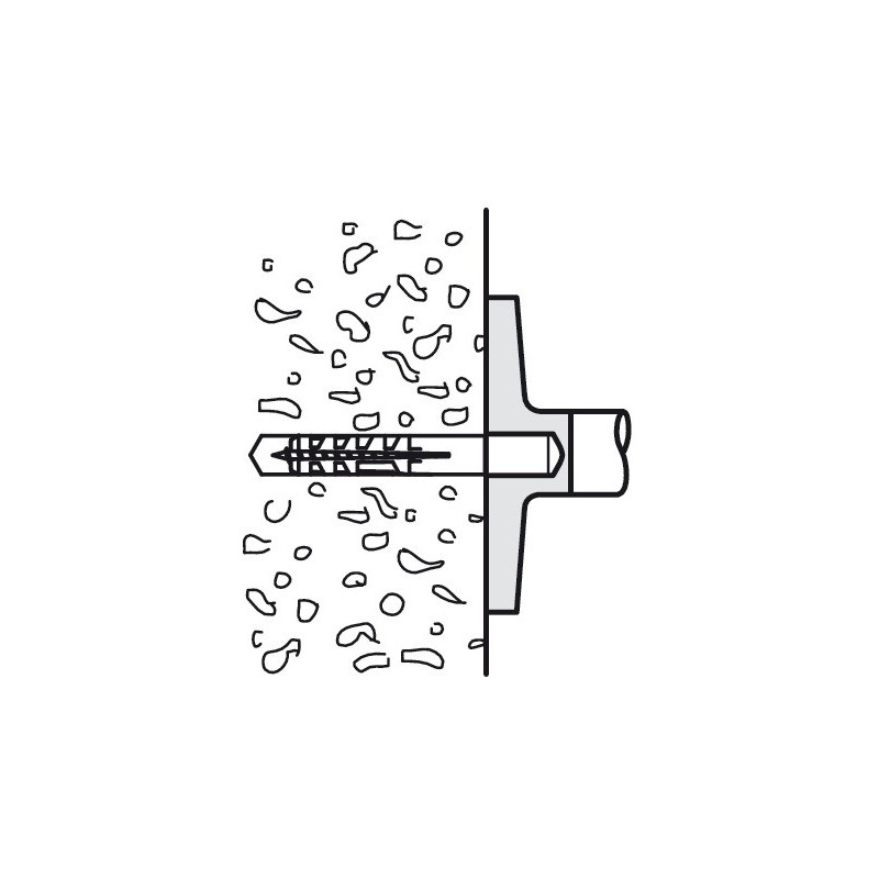 Gelenderholder - kantet - skjult montering - kromfarget