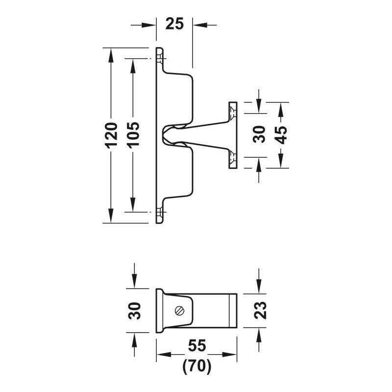 Dørholder KWS model 1055 eller 1083 med bæreevne på op til 80 kg